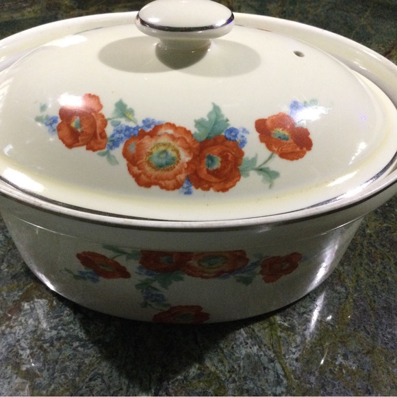Hall | Kitchen | Vintage Hall Covered Casserole Dish Poppy Pattern ...
